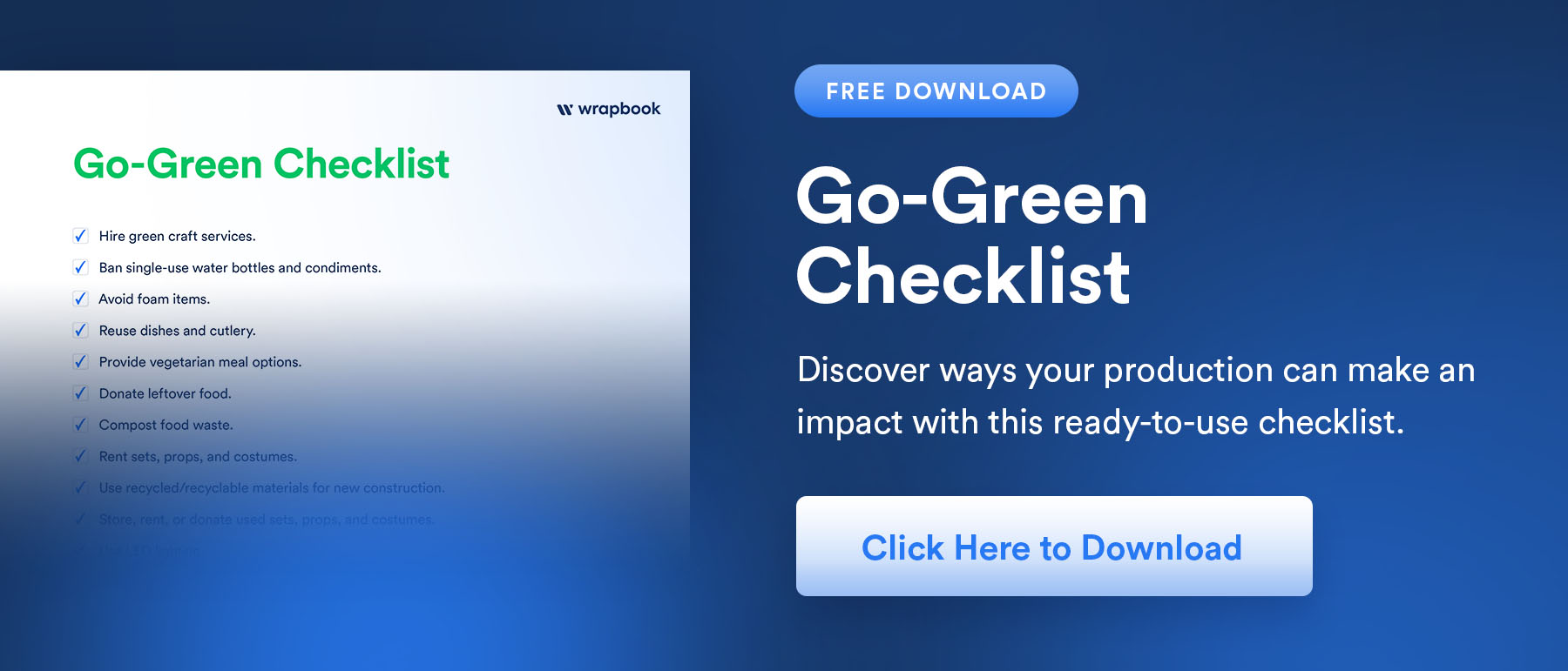 Tips for a Green Film Production (Free Checklist Included) | Wrapbook
